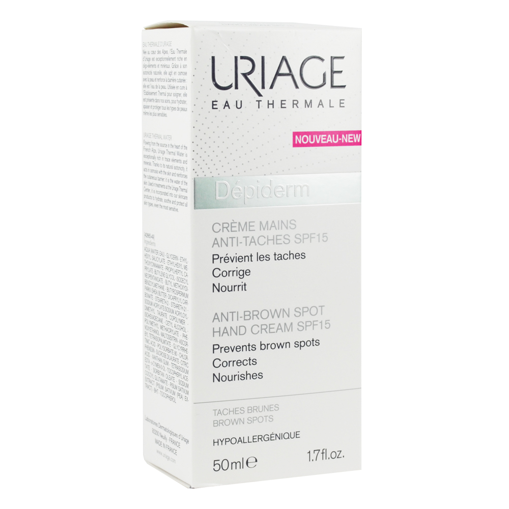 Uriage Depiderm Anti-Brown Spot Hand Cream SPF15 50ml | Smile-pharmacy.gr