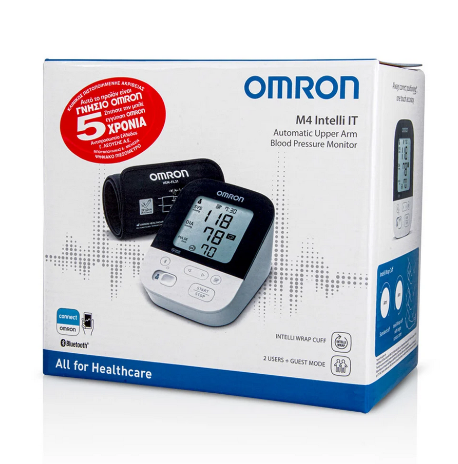 Omron M4 Intelli IT Automatic Upper Arm Blood Pressure Monitor Έξυπνο ...