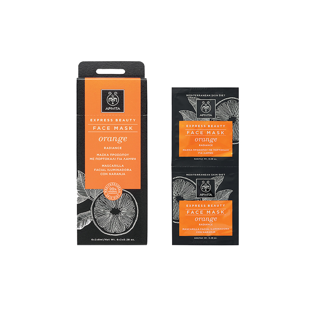 Apivita Express Beauty New Face Mask Orange 2x8ml | Smile-pharmacy.gr