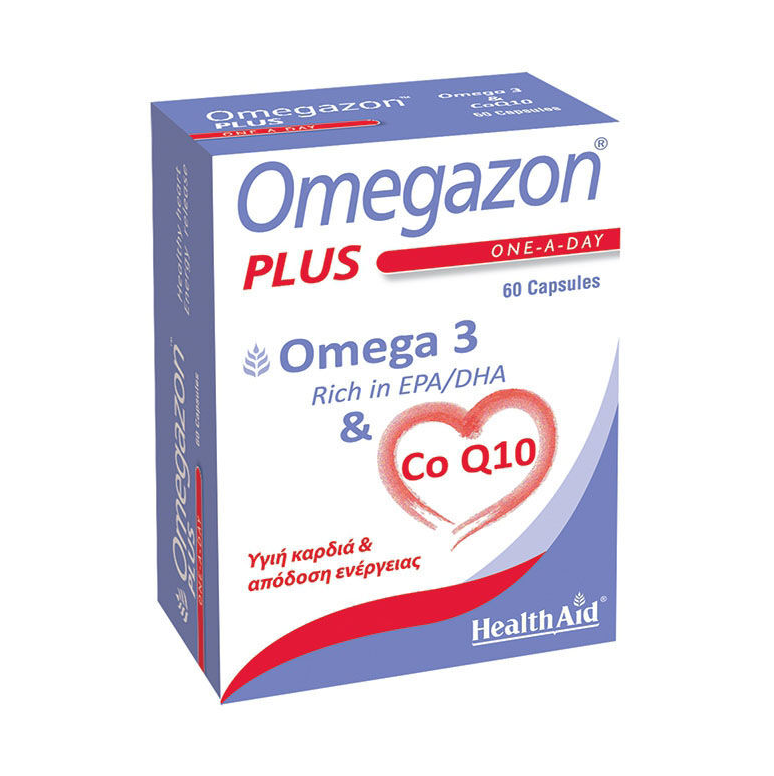 HEALTH AID OMEGAZON PLUS OMEGA 3+CoQ10 60caps | Smile Pharmacy