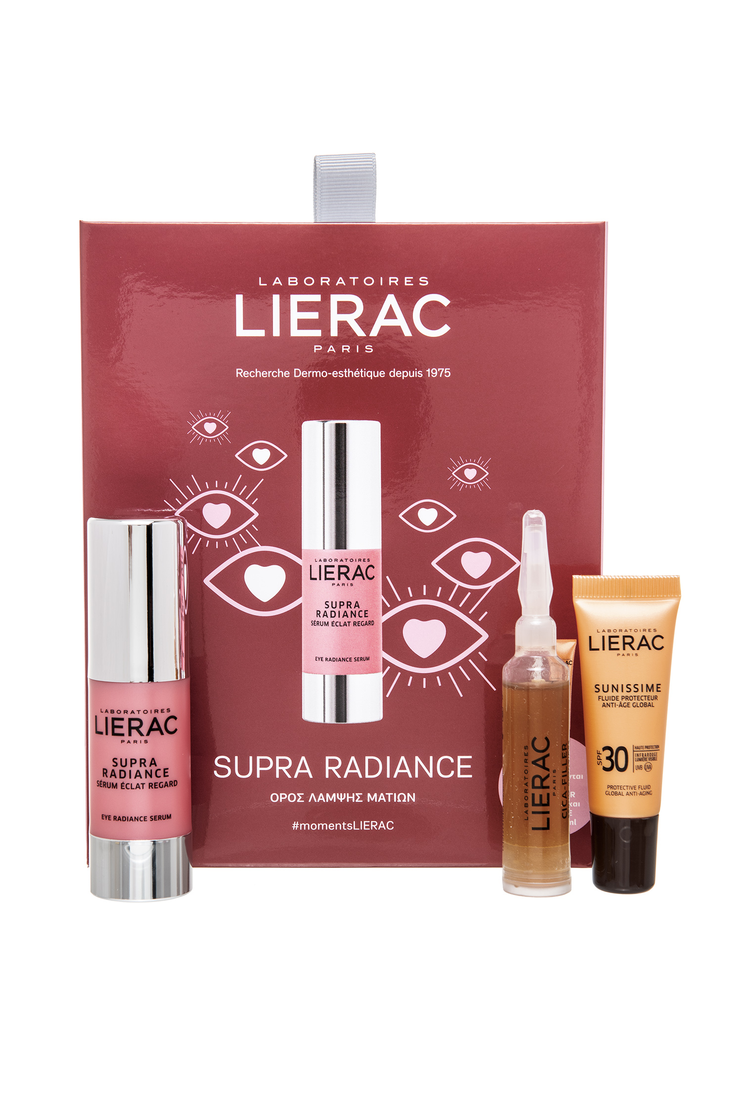 Lierac Set Supra Radiance Eye Radiance Serum 15ml + Cica-Filler serum ...