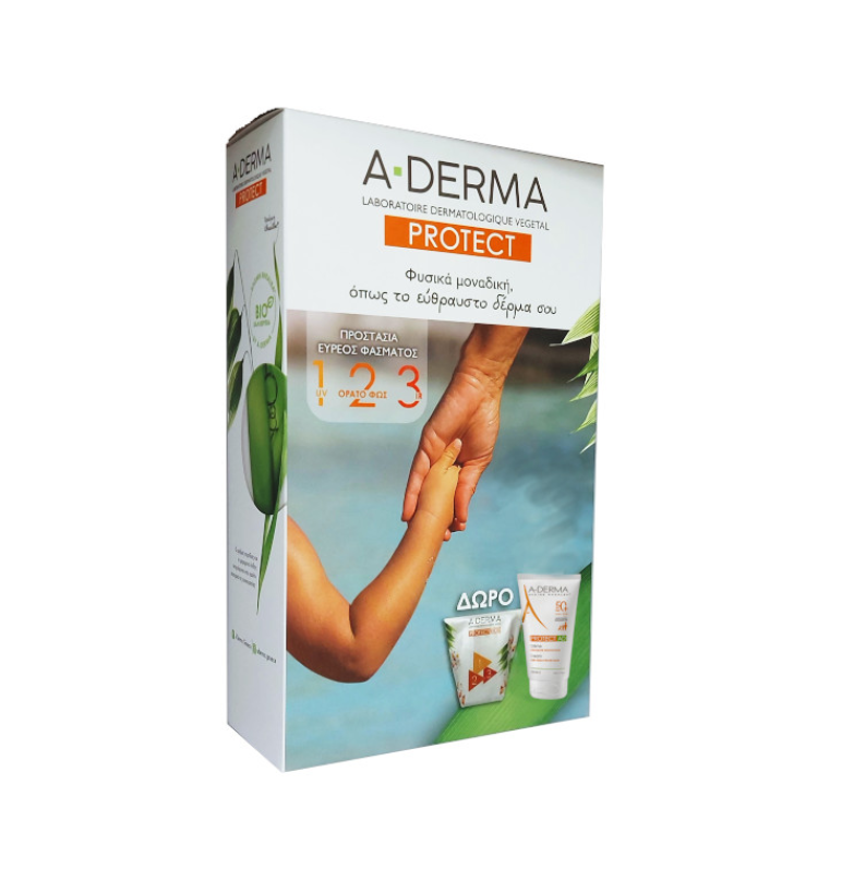 Aderma Set Protect Creme AD SPF50+ 150ml + Δώρο Polybag ProtectKids ...