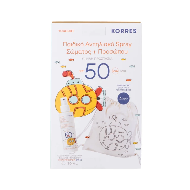 Korres Set Γιαούρτι Παιδικό Αντηλιακό Spray Σώματος και Προσώπου Spf50 ...