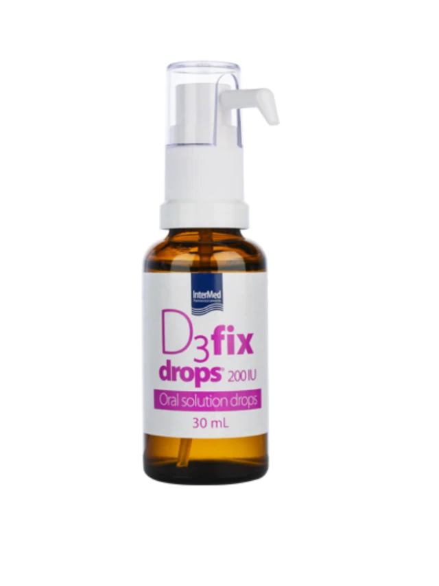 Intermed D3 Fix Drops 200IU Με Αντλία 30ml | Smile-pharmacy.gr