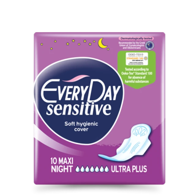 EveryDay Sensitive Ultra Plus Maxi Night 10τμχ | Smile-pharmacy.gr