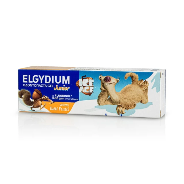 Elgydium Junior Toothpaste Ice Age Tutti Frutti 1400ppm 50ml | Smile ...