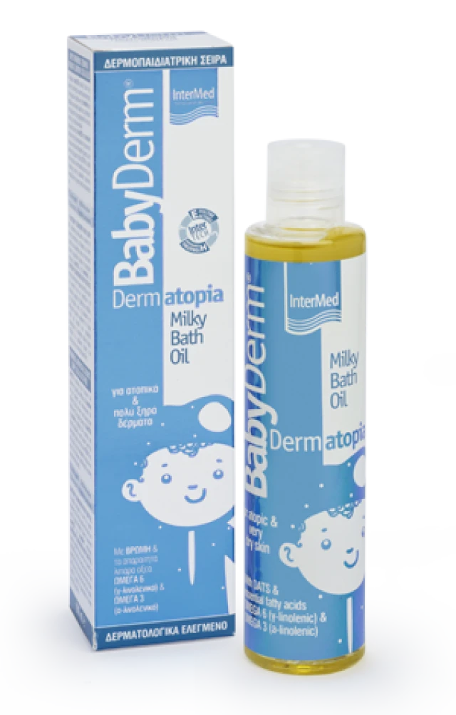 Intermed Babyderm Dermatopia Milky Bath Oil 200ml | Smile-pharmacy.gr