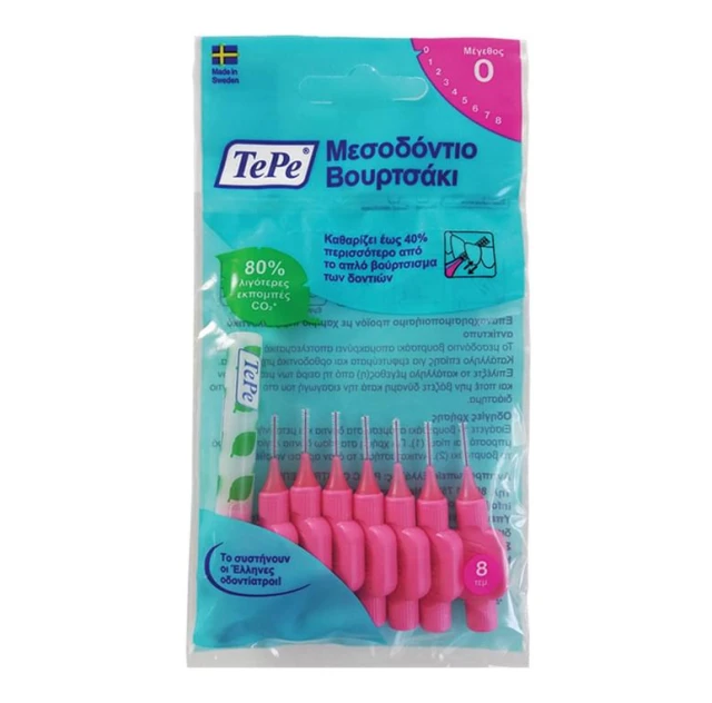 TePe Μεσοδόντια Βουρτσάκια Φούξια Μέγεθος ISO: 0 (0.4 mm) 8τμχ | Smile ...