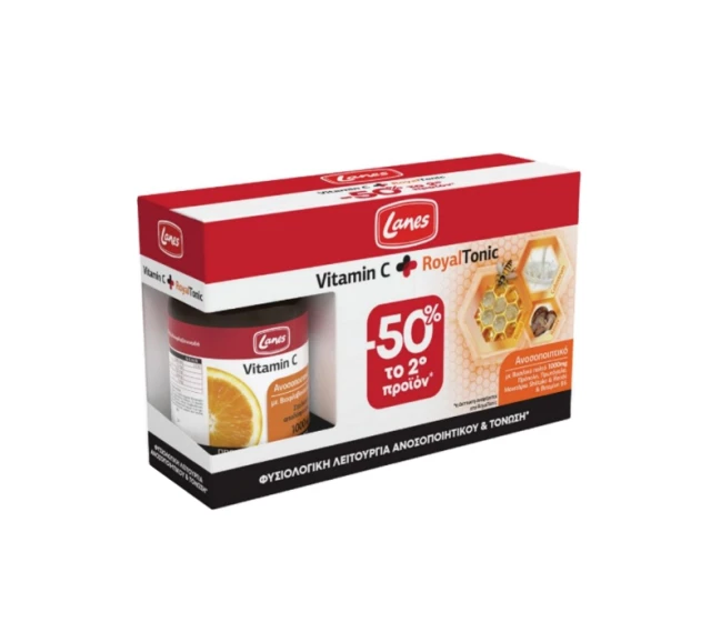 Lanes Set Vit C 1000MG 30tabs + Royal Tonic 10x10ml | Smile-pharmacy.gr