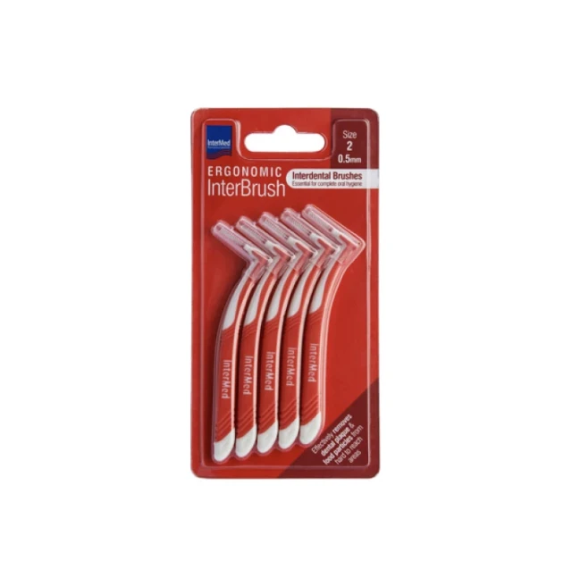 Intermed Ergonomic InterBrush Μεσοδόντια Size 2 (0,5mm) 5τμχ | Smile ...