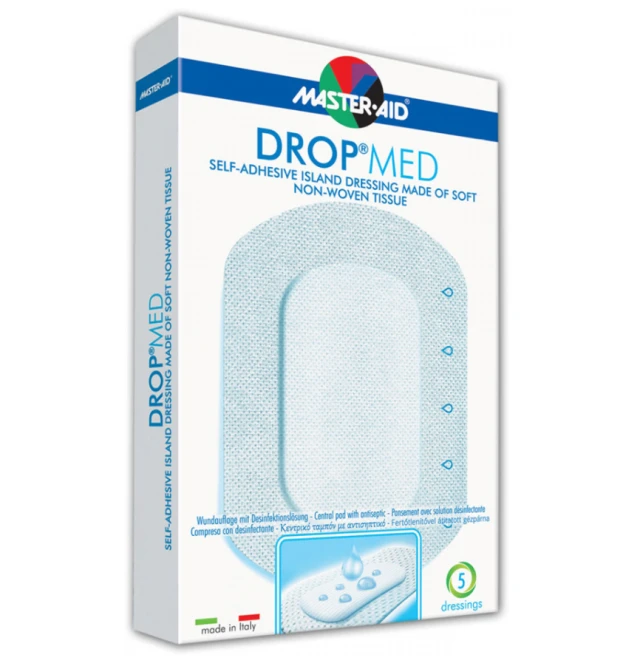Master Aid Drop Med - 14x14cm (9x9) 5τεμ. | Smile-pharmacy.gr