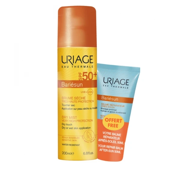 Uriage Set Bariesun Dry Mist SPF 50+ 200ml + Δώρο After-Sun Repair Balm 50ml | Smile-pharmacy.gr