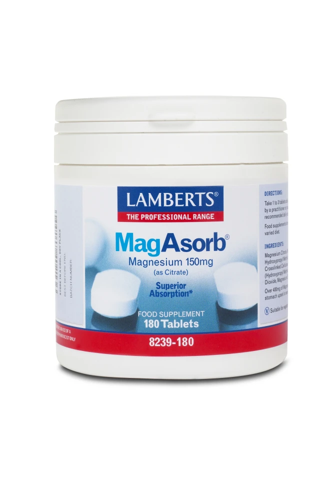 Lamberts Mag Asorb 180Tabs | Smile-pharmacy.gr