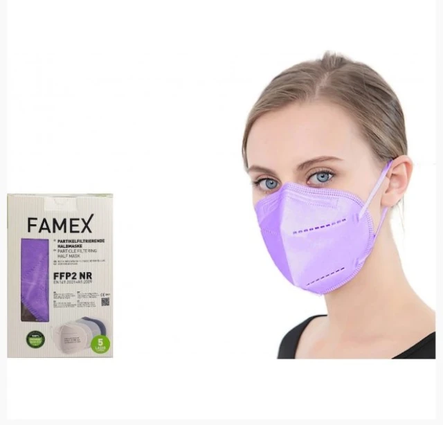 Famex Mask Μάσκες Υψηλής Προστασίας Λιλά FFP2 NR 10τμχ | Smile-pharmacy.gr