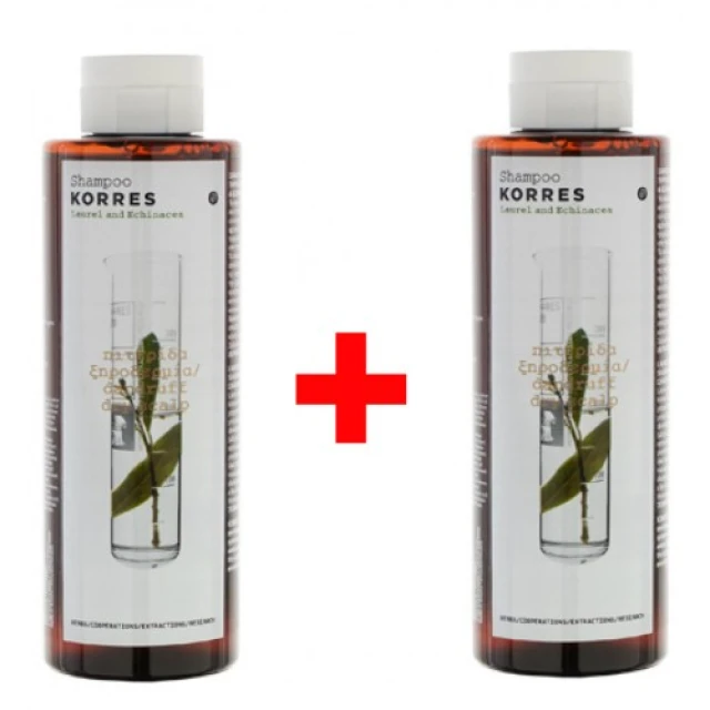 KORRES SHAMPOO ΔΑΦΝΗ & ECHINACEA,ΠΙΤΥΡΙΔΑ,ΞΗΡΟΔΕΡΜΙΑ 250ML 1+1 ΠΡΟΣΦΟΡΑ ...