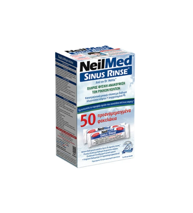 Neilmed Sinus Rinse All Natural Sinus Relief 50 Premixed Sachets ...