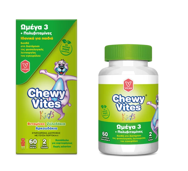 Chewy Vites Kids Omega 3 + Multivitamin 60τμχ | Smile-pharmacy.gr