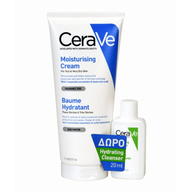 CeraVe Set Moisturising Cream Ενυδατική Κρέμα για Ξηρό - Πολύ Ξηρό ...