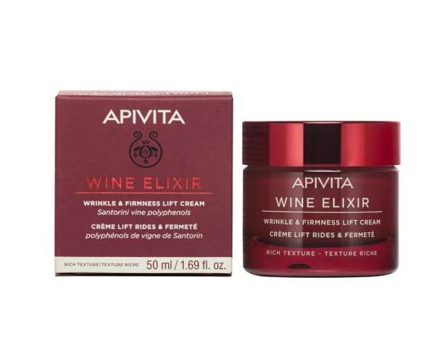 Apivita Wine Elixir Wrinkle & Firmness Lift Rich Day Cream Αντιρυτιδική ...